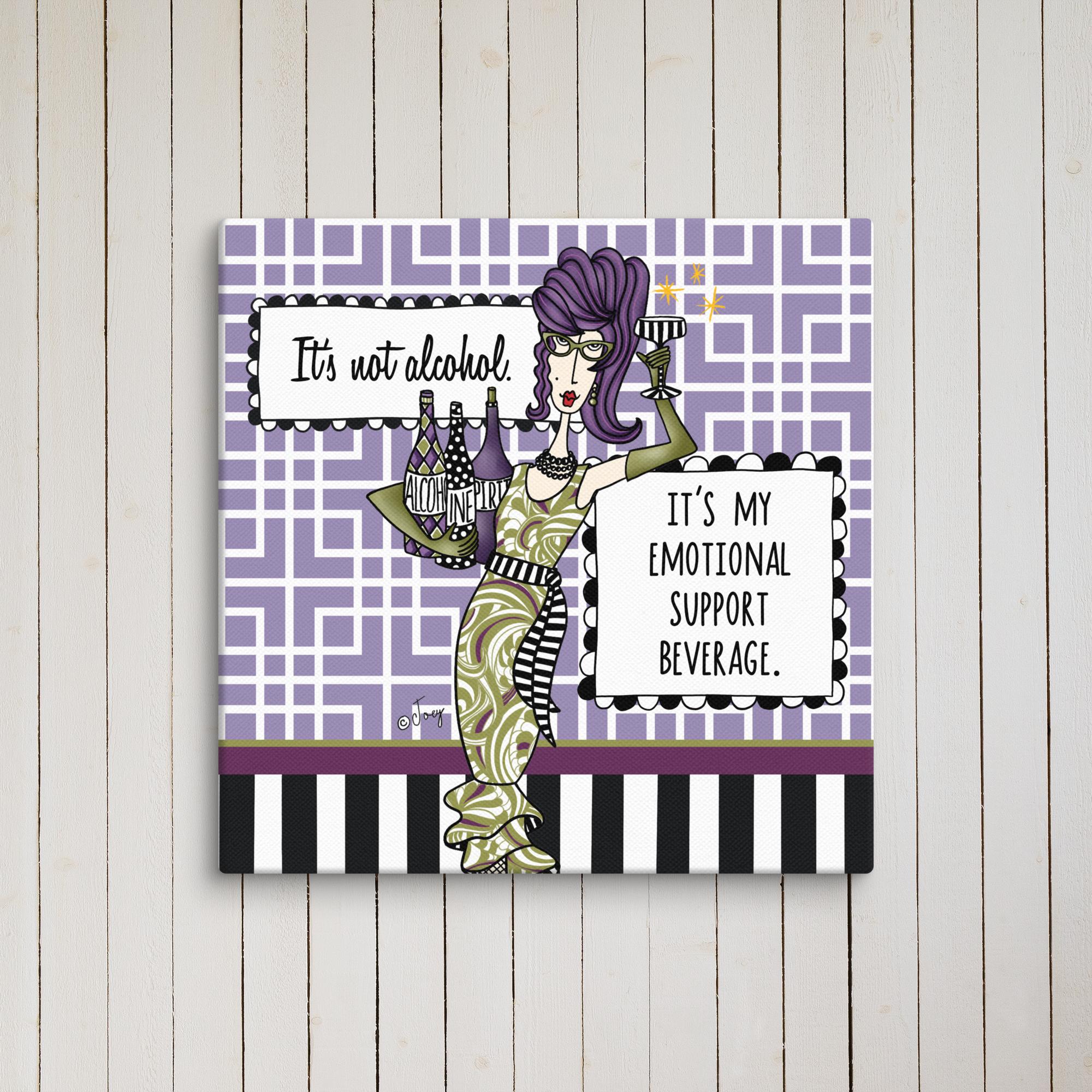 Funny Drinking Humor Canvas Wall Art – It's Not Alcohol It's My ...